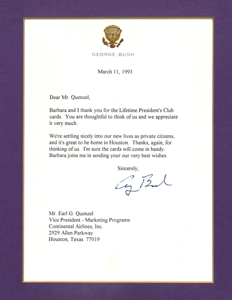 George H. W. Bush: Presidents Club Thank You